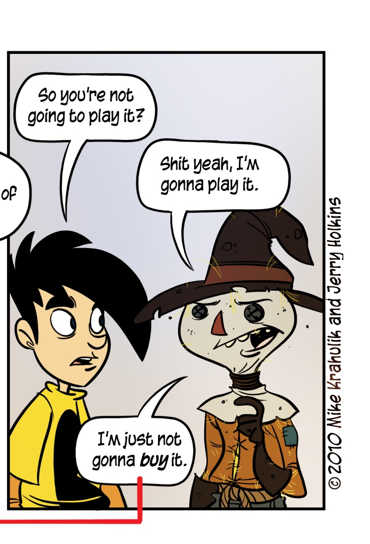 A Cyclical Argument With A Literal Strawman - Penny Arcade